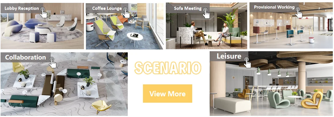 S Shaped Sofa - Modern, Curved, and Modular Office Furniture