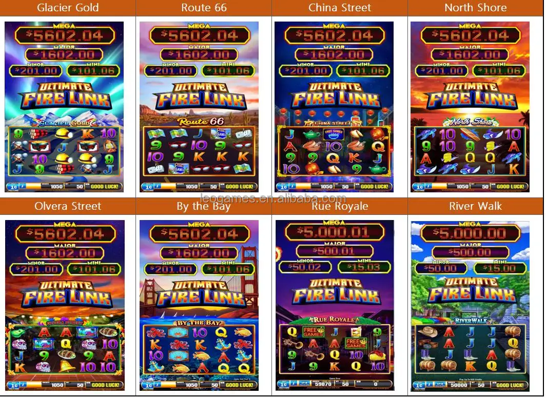 Fire Link 8 In 1 Full Machine Ultimate Slots Game Mchines /pog Game ...