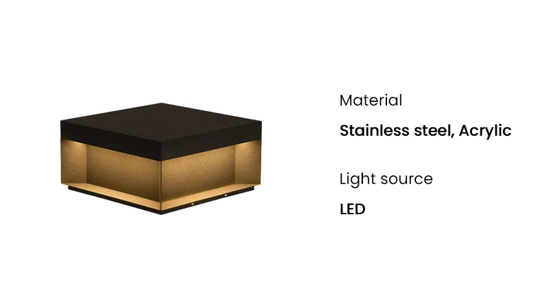 Modern Outdoor Square Garden Lamp Villa Atmosphere Lawn Lights ...