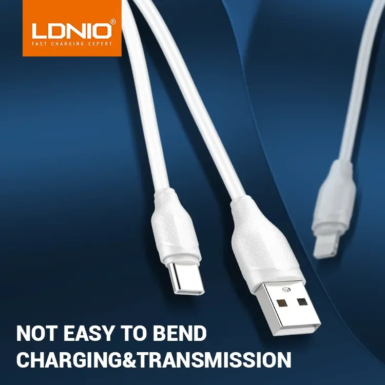 LDNIO LS371 USB 2.0 Extension Regular Mobile Phone Cables 2.4A 3A 5A ...