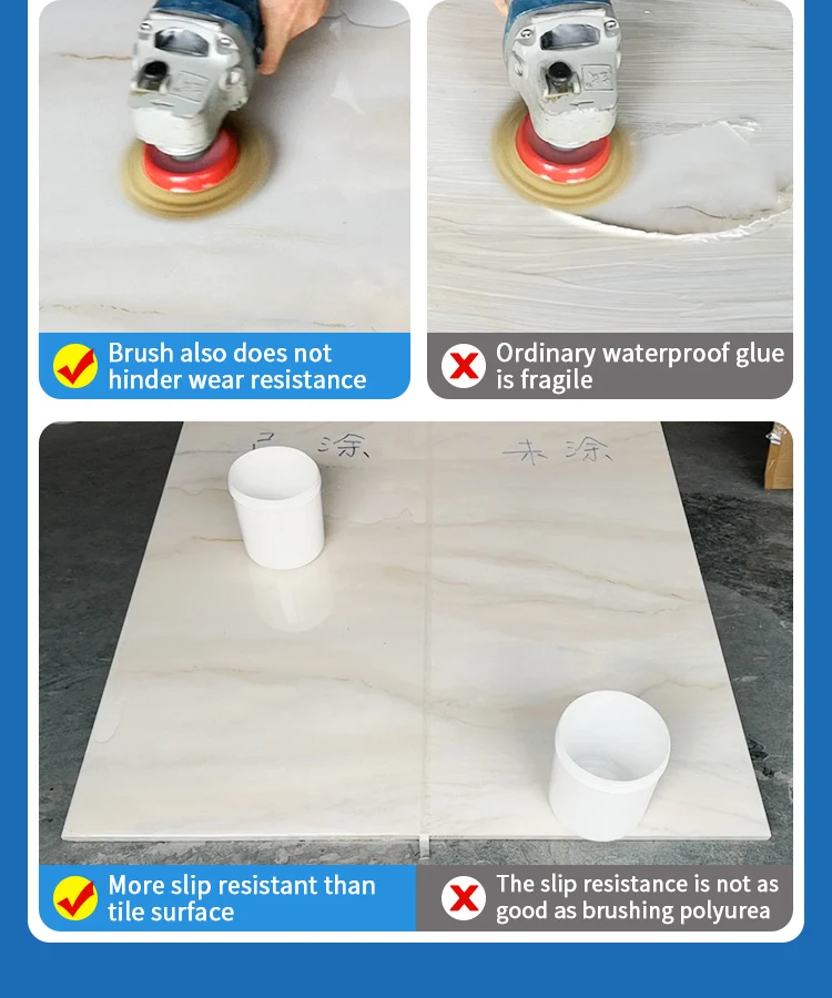 Transparent Waterproof Adhesive Tile Floor In Bathroom No Leakage ...