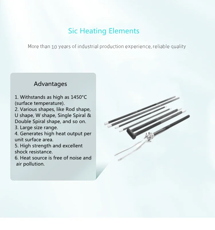 High Temperature Sic Heating Rod Furnace Silicon Carbide Heating ...