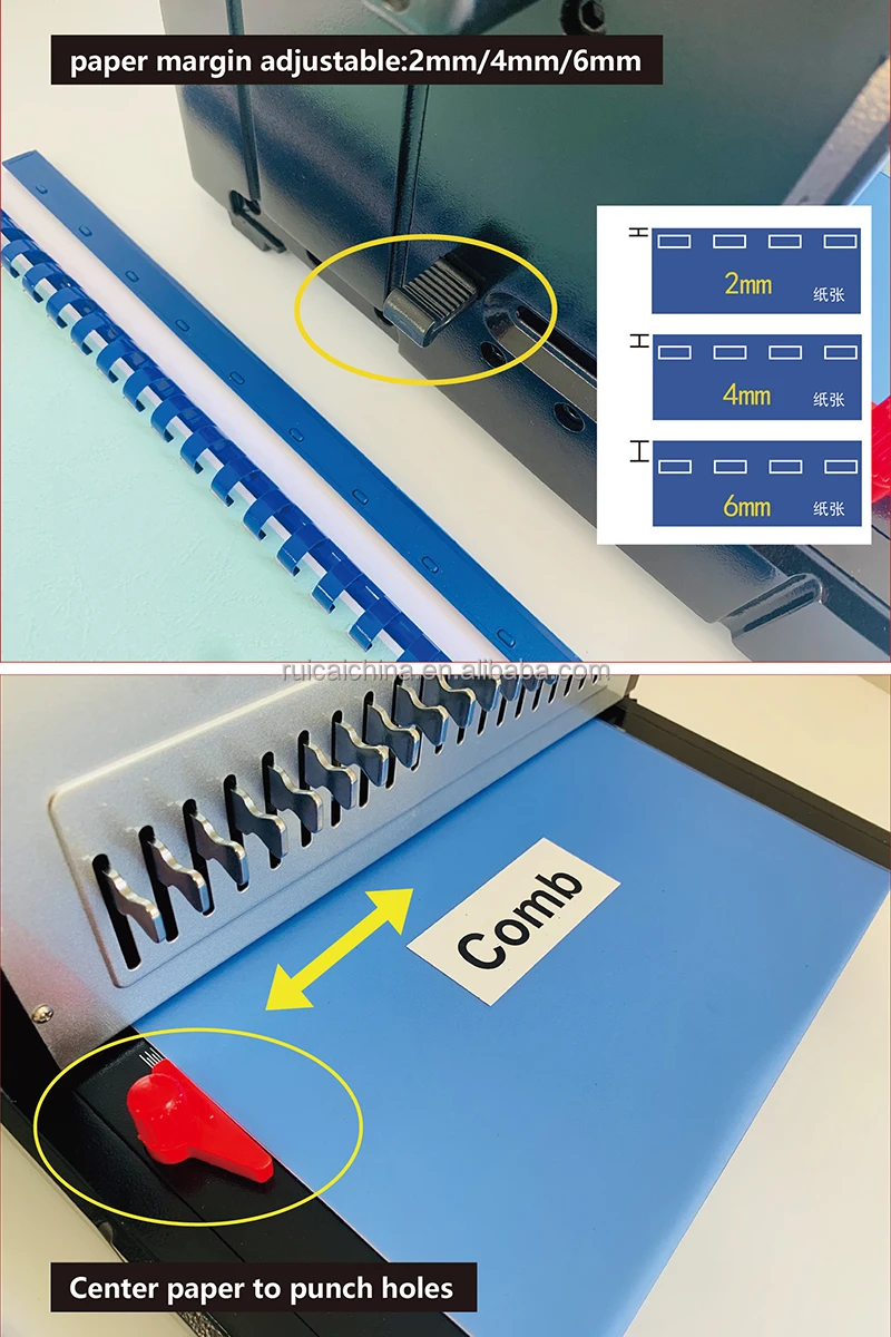 A4 Size Electric Punch Plastic Comb Binding Machine