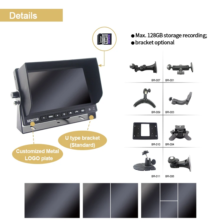 Hd Forklift Ir Laser Camera System Fork Magnetic Mounted Forklift ...