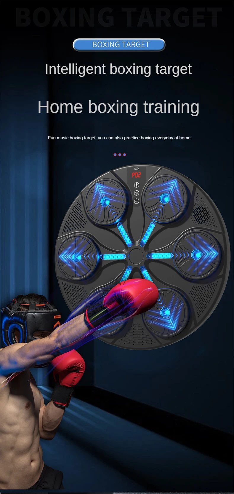 Indoor Smart bluetooth Onepunch Music Boxing Target Training Machine ...