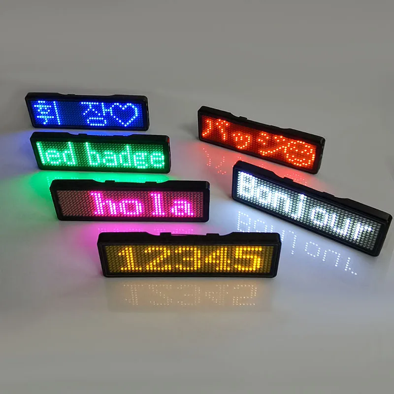 Wholesale Wearable LED Lights - Message Scrolling Badges