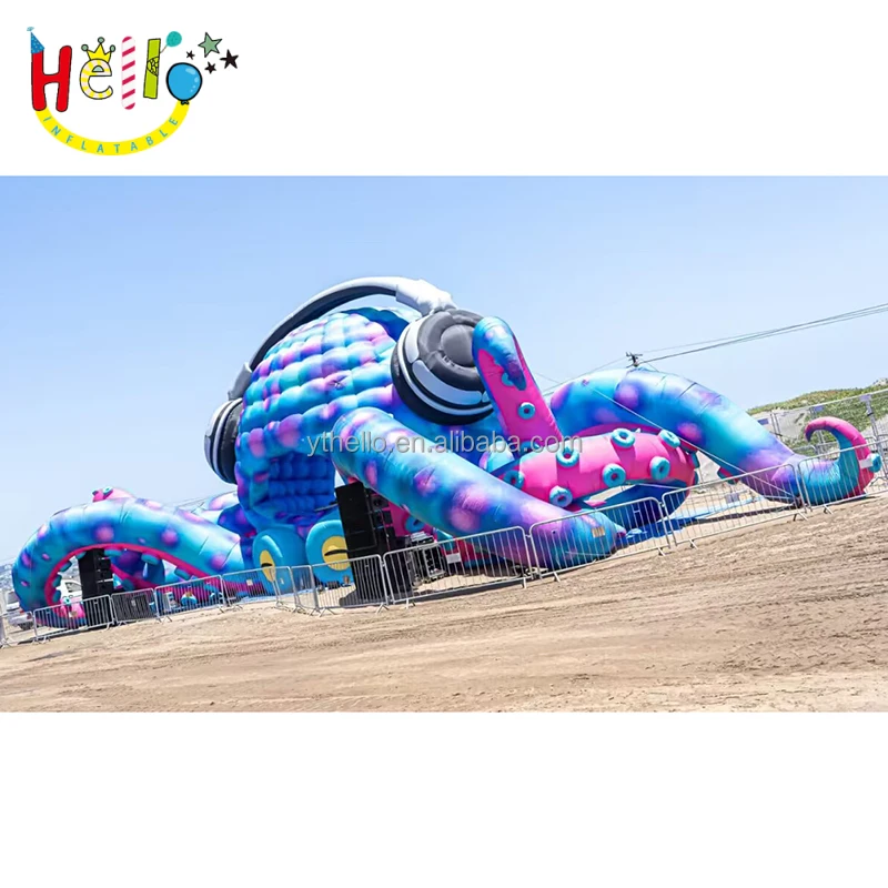 Customizable Giant Inflatable Octopus Stage For Exhibition Display ...