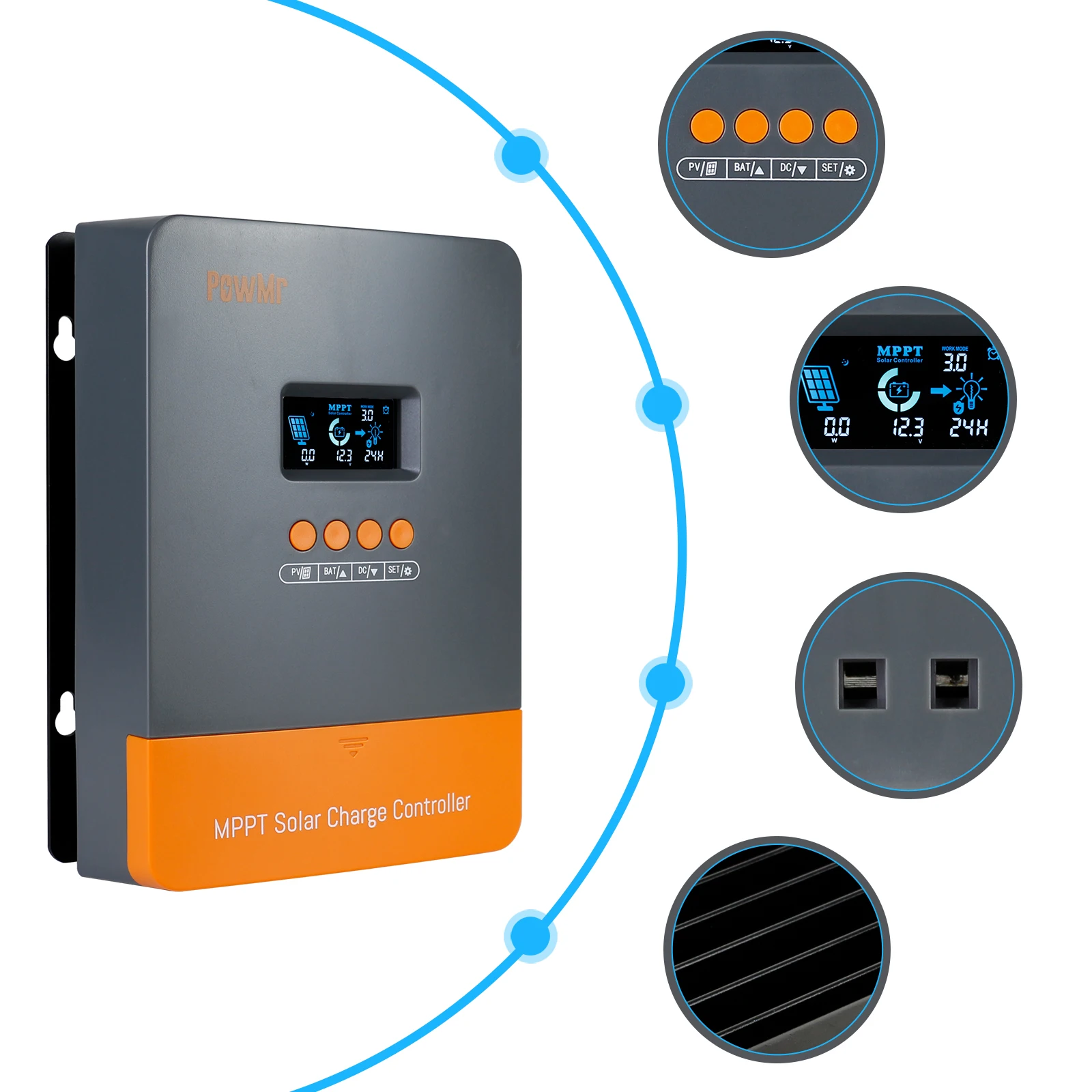 Powmr 60A MPPT Regulator - Efficient Solar Charge Control