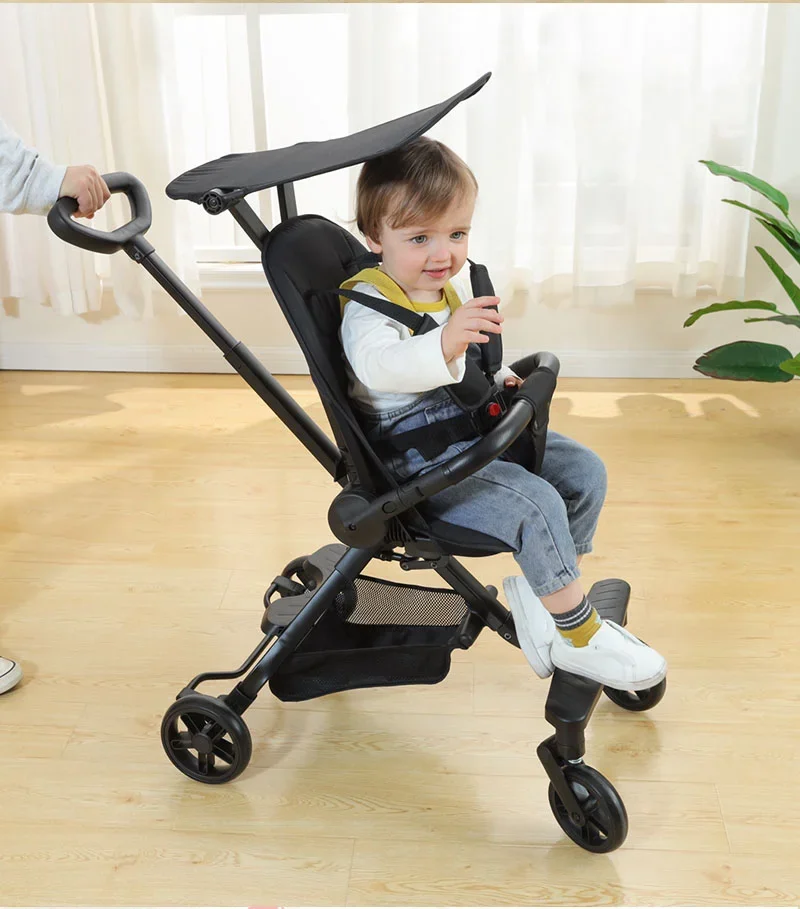 Portable Baby Trolley with 360 Rotation - Multi-Functional Stroller