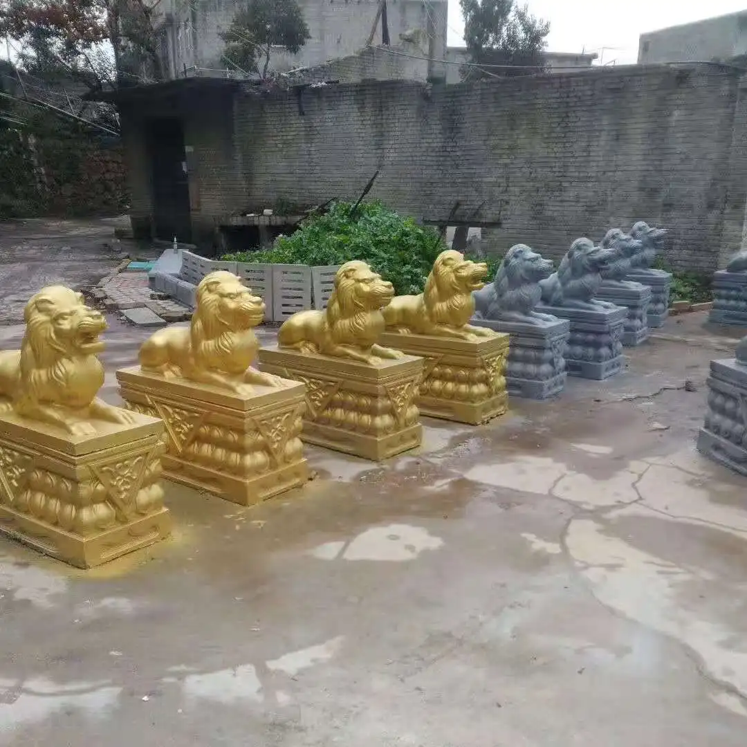 Precast Garden Decoration Cement Concrete Statues Plastic lion Mold for ...