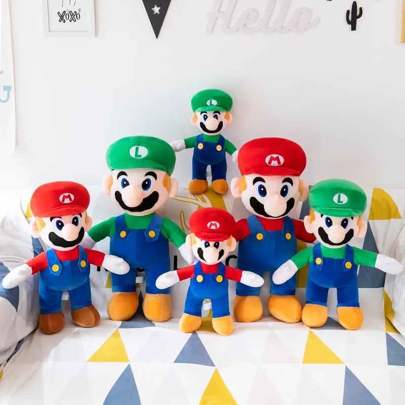 50cm Supers Mario Plush Soft Plushie Cute Anime Plush Stuffed Dolls ...