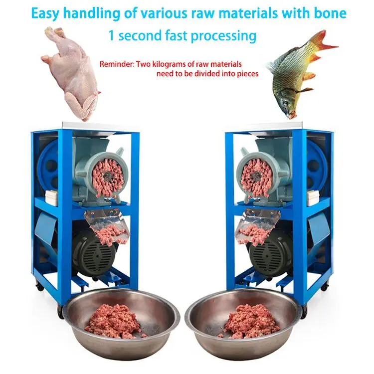 Chicken Bone Fish Electric Meat Crusher Machine - 100-180KG/H