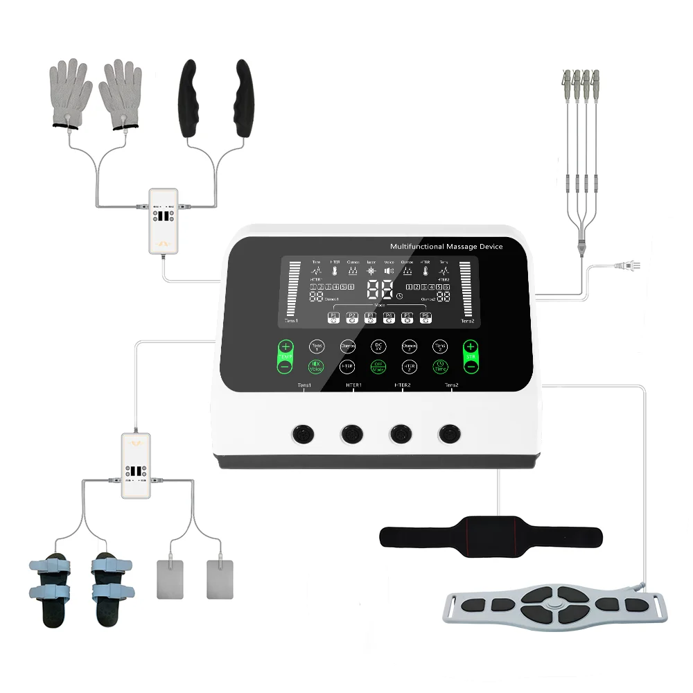 3-in-1 Tens Ems Therapy Machine Multifunctional Full-body Physiotherapy ...