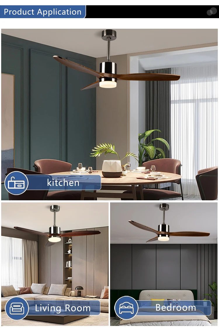 Modern Remote Control Fan Lamp Living Room Bedroom Decorative Ceiling ...