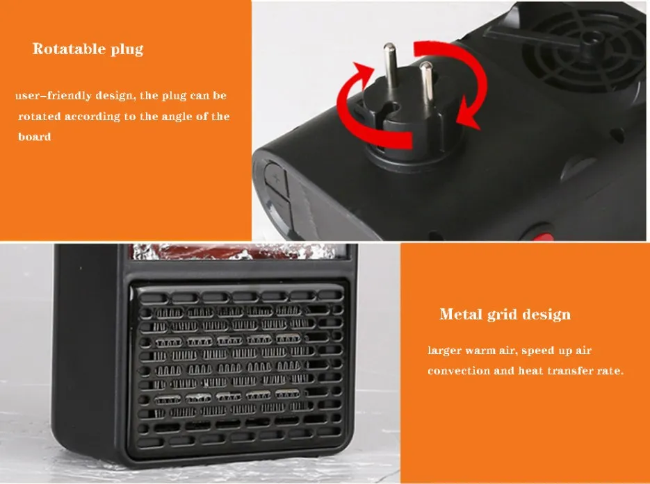 New Design Personal Electric Room Hot Fan Heater 500w Portable Mini ...