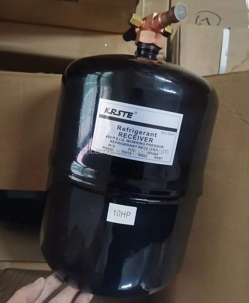 5/8" 10L Refrigerator Vertical Liquid Receiver - 10HP