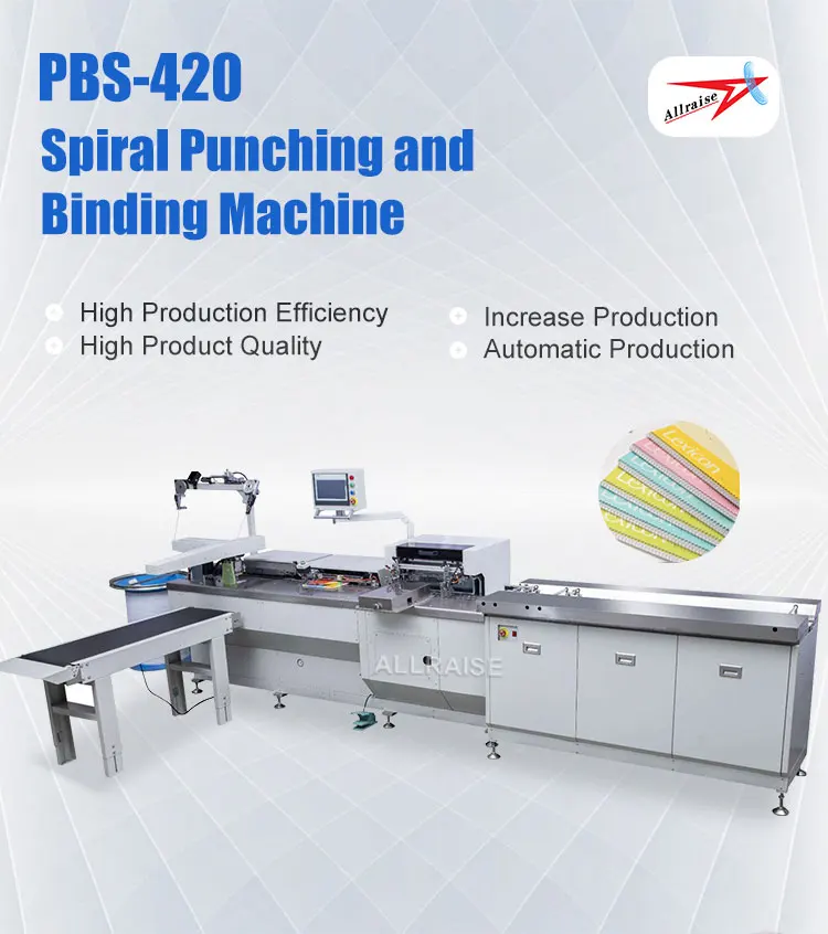 Automatic Notebook Metal Spiral Single Coil Punching And Binding Machine Spiral Coil Book ...