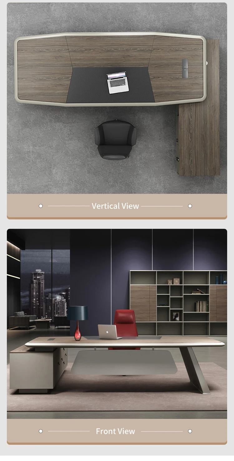 Luxury Modern Design L Shaped Boss Ceo Executive Manager Desk Wooden ...