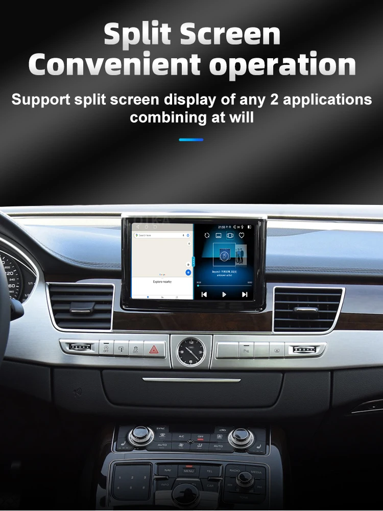 8 Inch Retractable Android Carplay Screen for Audi A8 D4