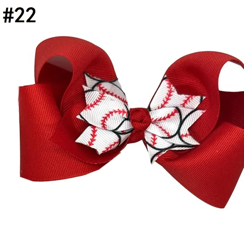 Baseball Hair Bows Boutique Sport Team Hair Bow Hair Clip for Kids Girl ...
