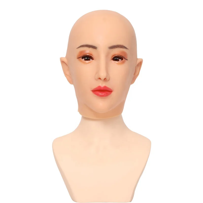 DIY Artificial Full Head Mask Silicone Faces Realistic