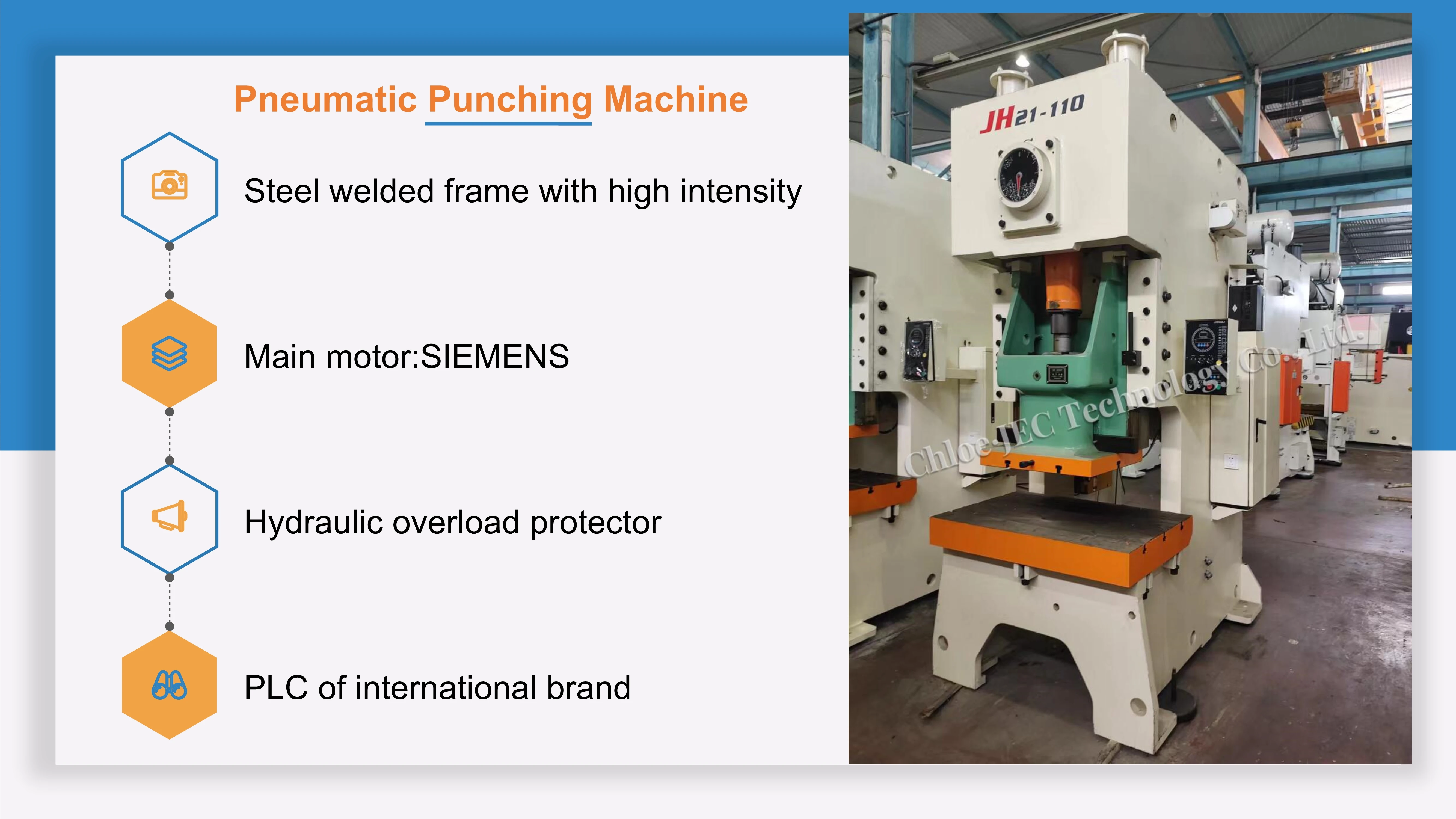 Full Automatic Power Press Machine Pneumatic Punching Machine MC1-125T ...