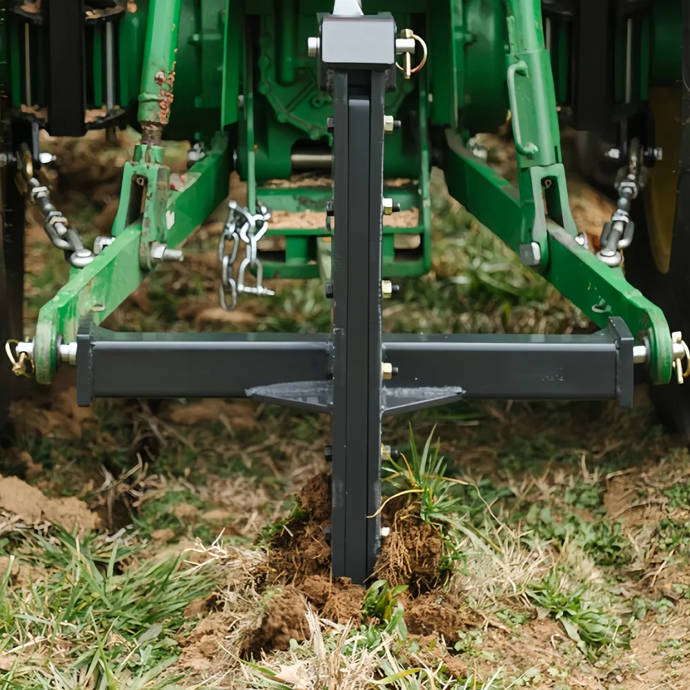 3-Point Heavy-Duty Subsoiler with Single Tine Ripper Optional Pipe ...