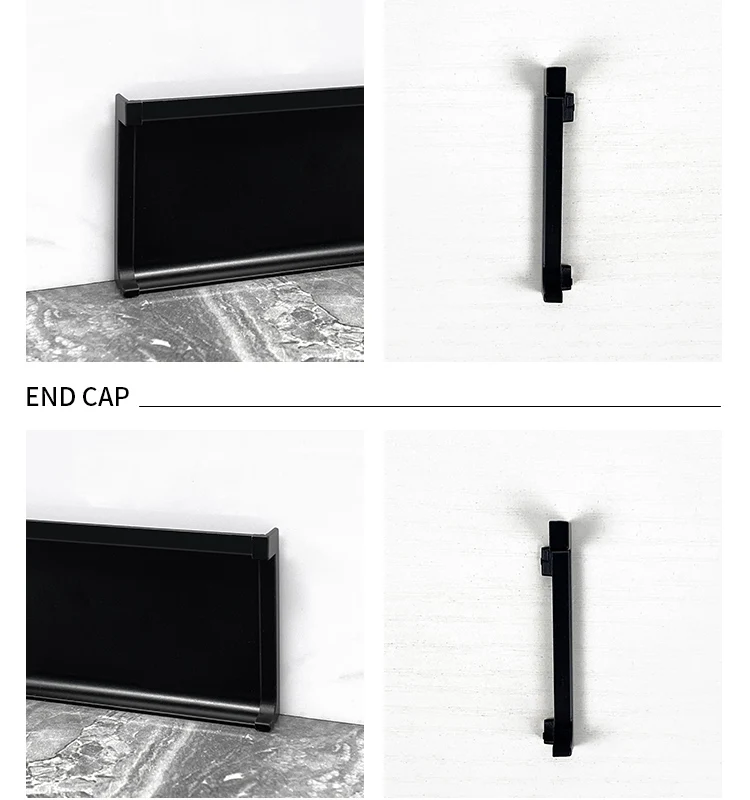 Slim Recessed Skirting Board - Aluminum Baseboard Profile