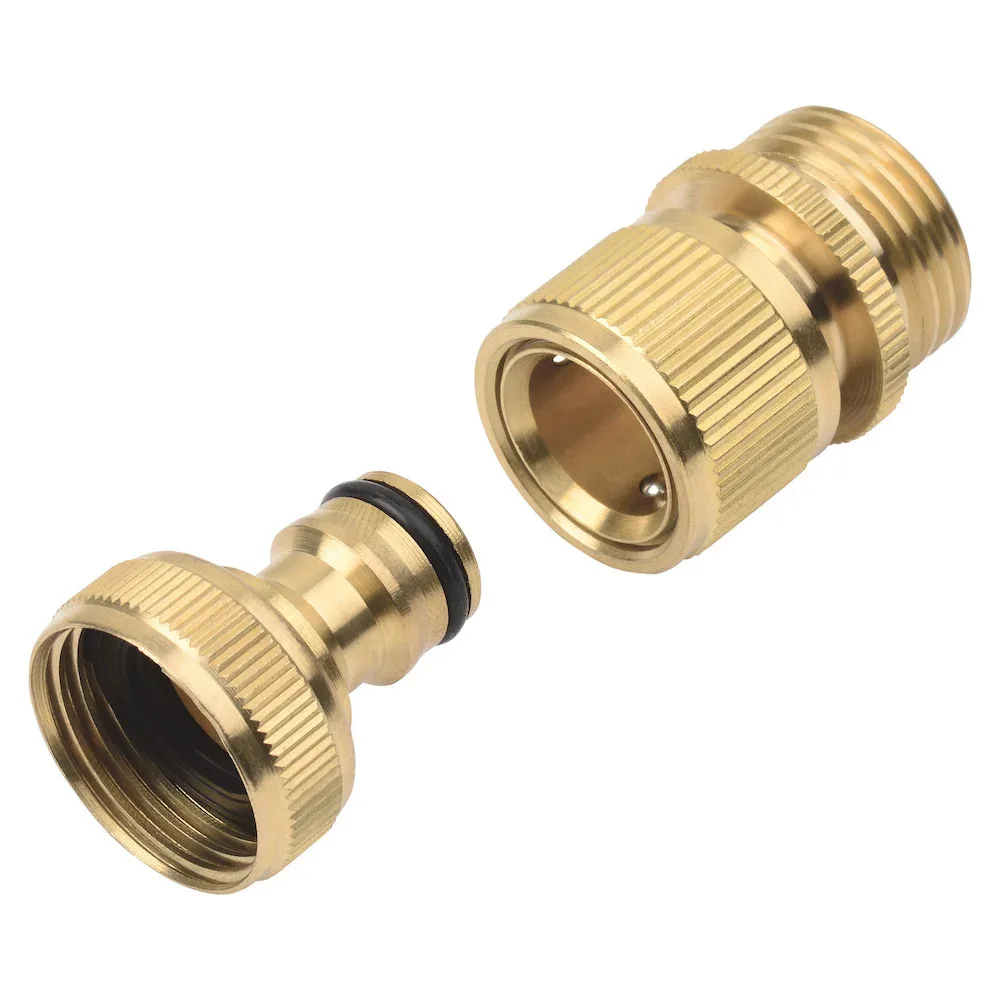 JH-G0204 Female Thread Quick Connector Brass Metal Water Pipe Fittings ...