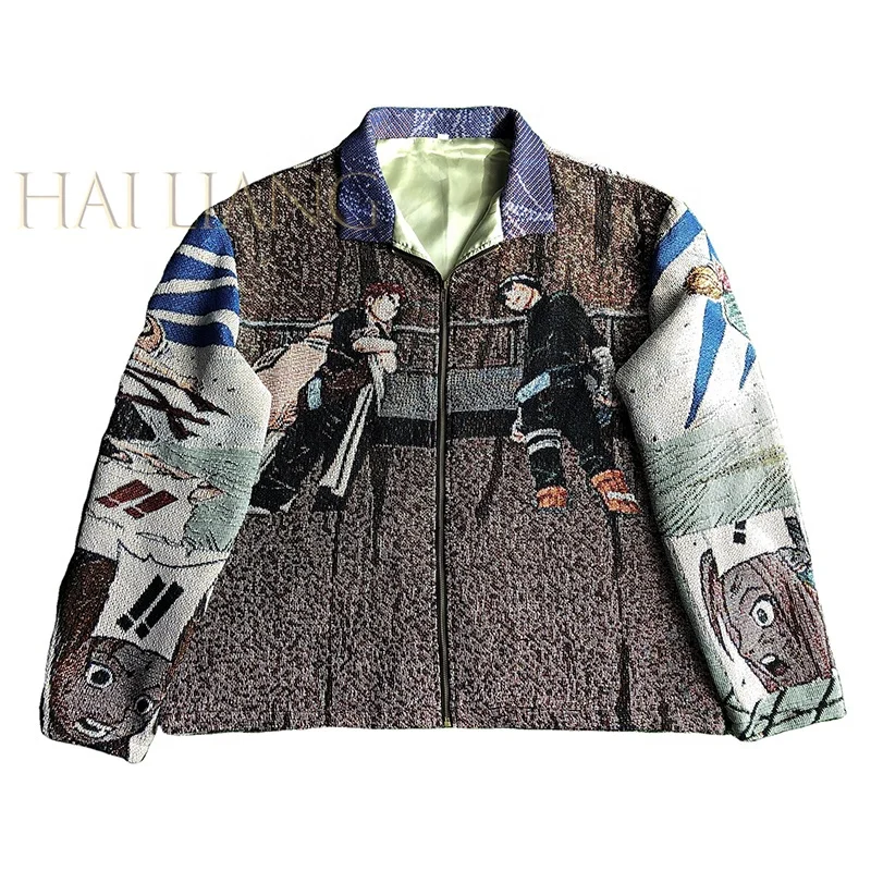 Custom Plus Size Men's Tapestry Jacket - Thick Street Wear with Full ...
