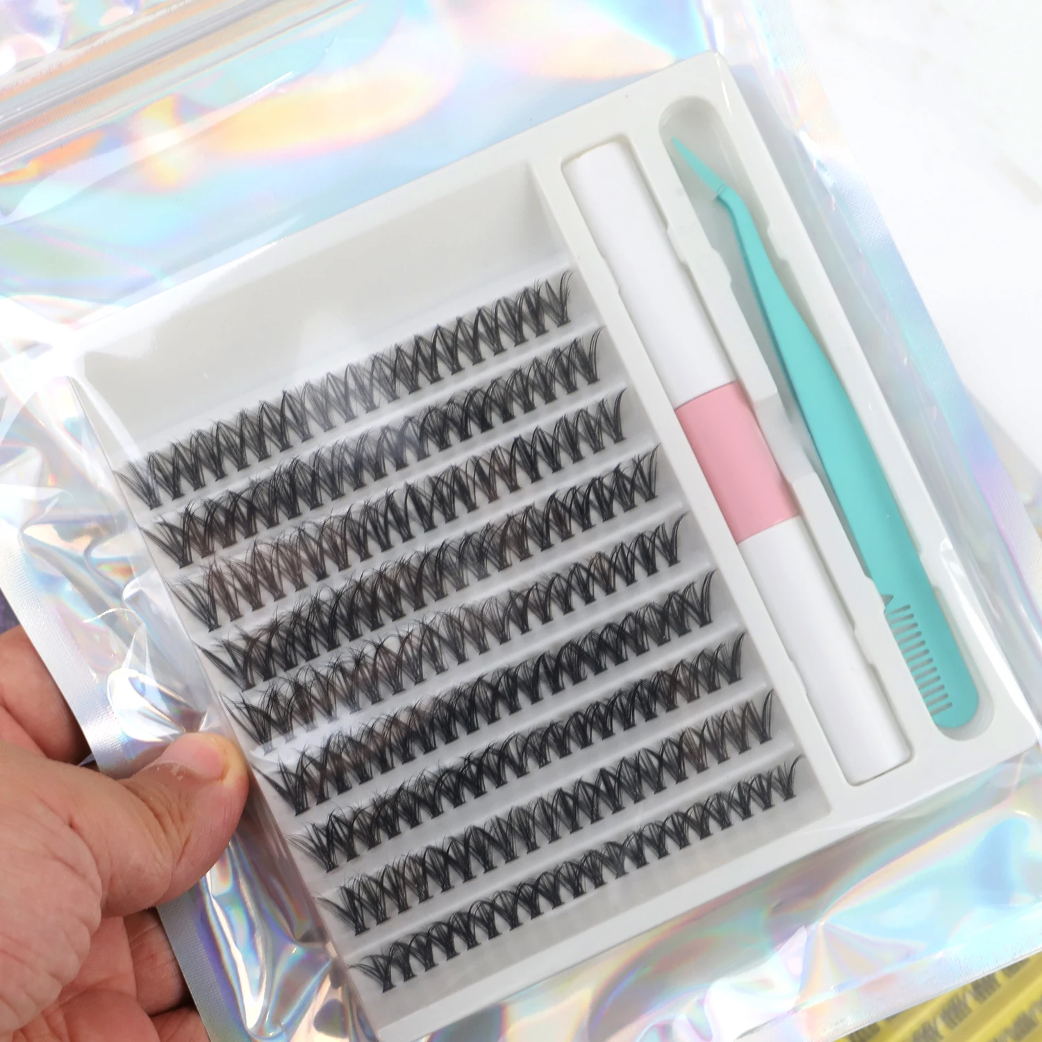 New Coming Cluster Lashes Pre-bond Press-on Diy Lashes Extension Kit ...