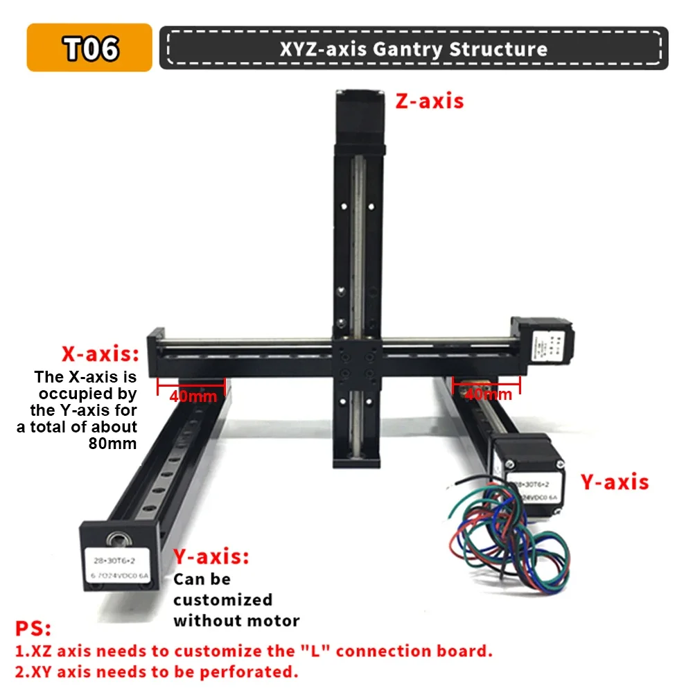 Linear Rail Guide Stage T-type Mini Stepper Motor Linear Actuator 100mm ...
