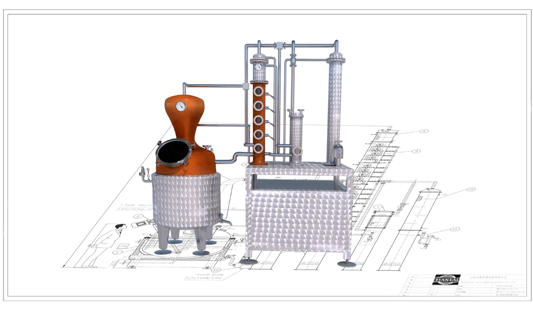 Steam Jacketed tank Copper Distiller Whiskey Distilling Equipment ...
