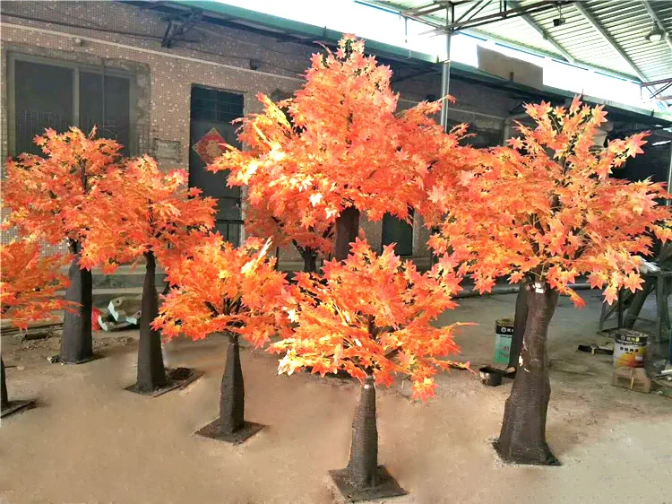 Artificial Autumn Tree Artificial Maple Tree Plastic Artificial Maple ...