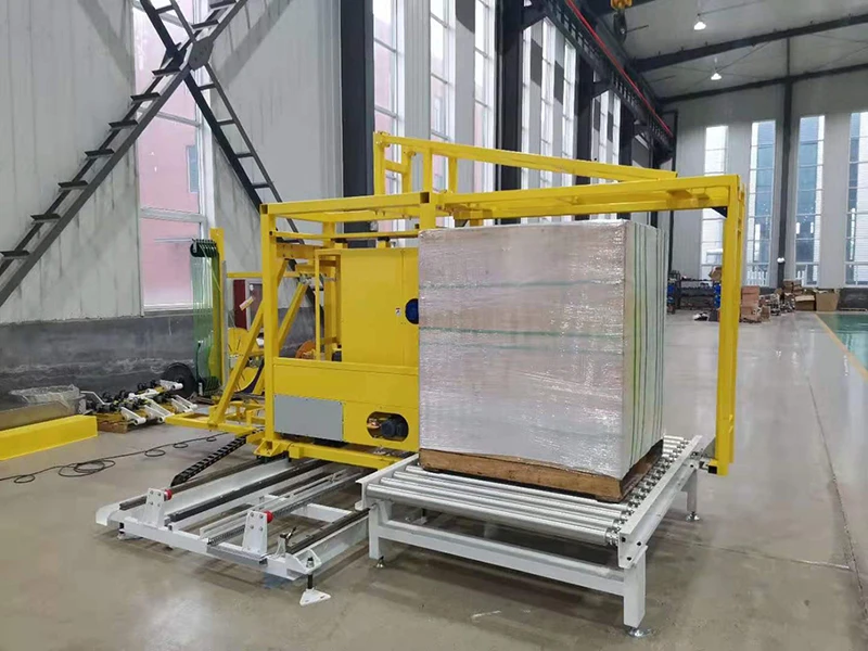 vertical pallet strapping machine