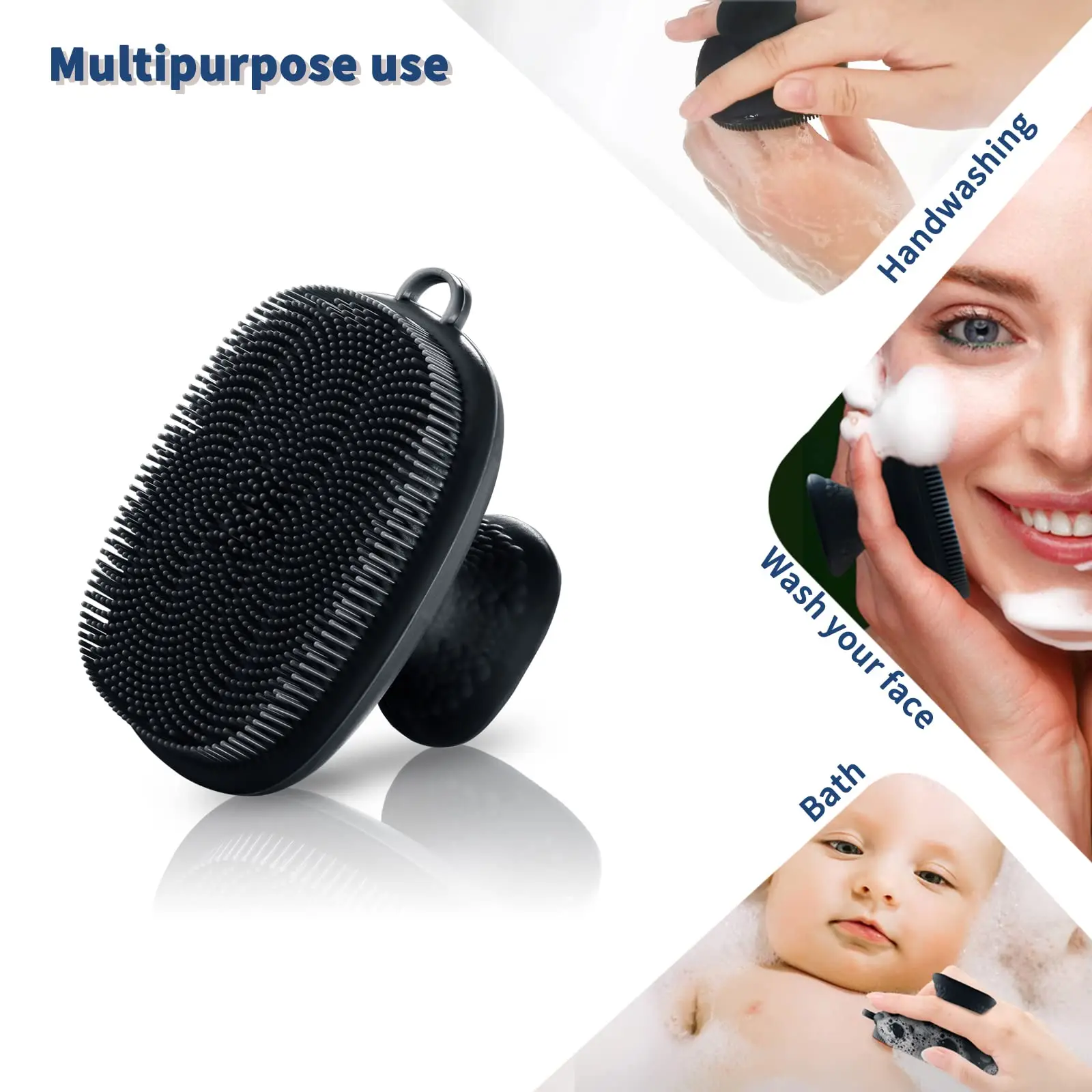 Silicone Face Scrubber for Men Facial Cleansing Brush Silicone Face ...