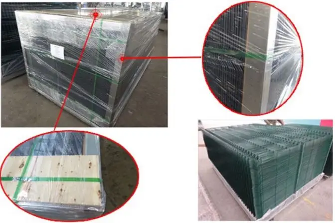 Metal Garden Fence Triangle Fence Panel Hot Galvanized Steel 3d PVC V ...