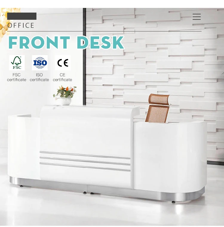 Modern Small Simple Checkstand Cashier Mdf Table Salon Counter Office ...