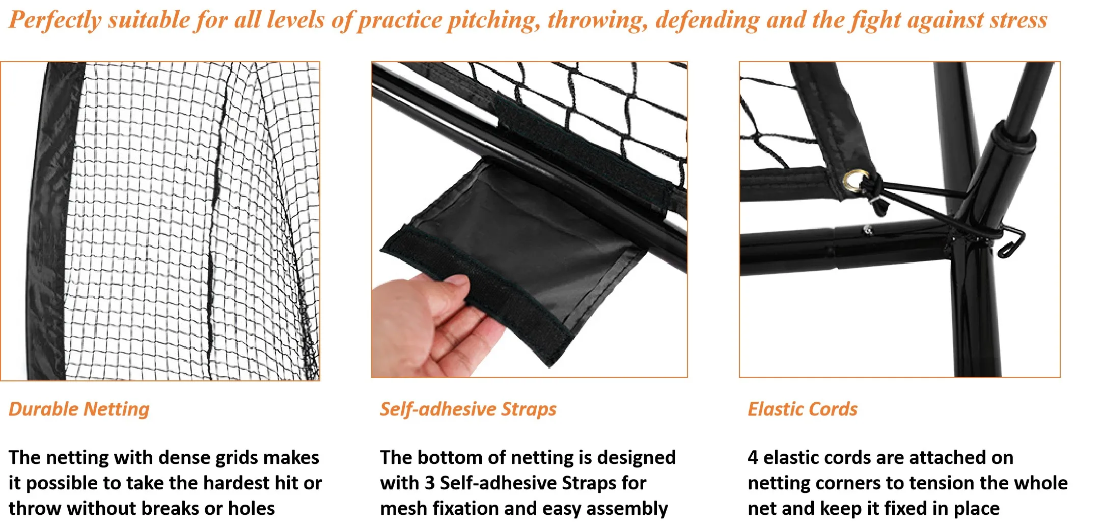 BN01B Portable Training Baseball Net - Durable & Customizable