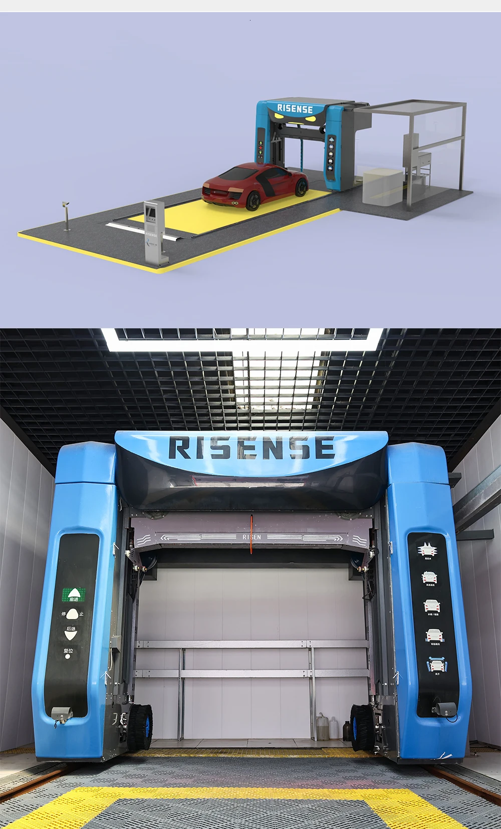 Double Arm Touchless Car Wash Machine Hp 280 By Risense