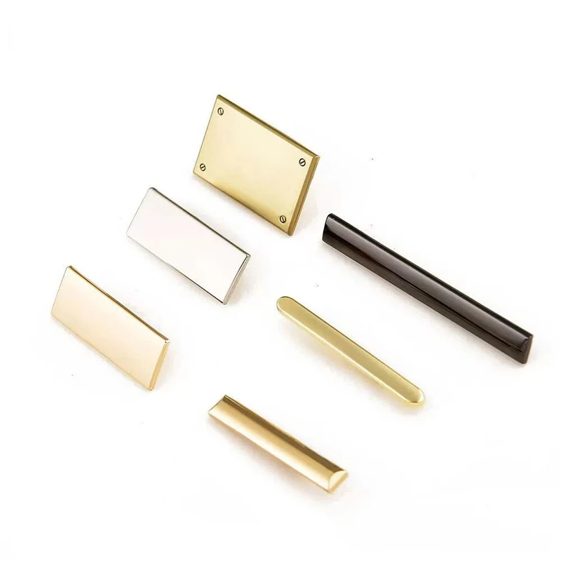 Different Size Metal Blank Logo Tags Wholesale Laser Print Brand Name ...