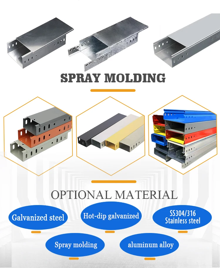 Galvanized Cable Tray Iron Trough Box 200*100 Ladder Type Large Span ...