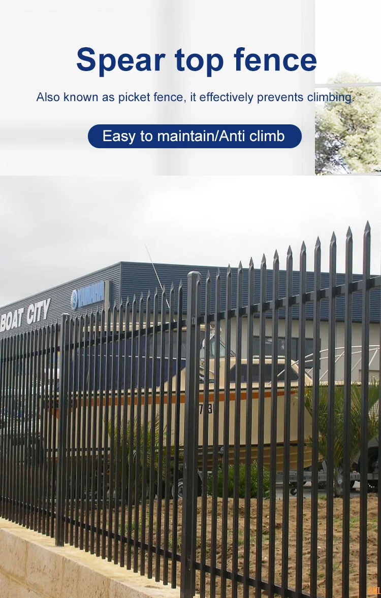 Celia Steel Private Garden Fence Trellis Fencing Spear Top/picket ...