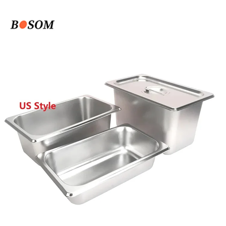 Commercial Kitchen Equipment Us Style Gn Pan Food Container Stainless ...