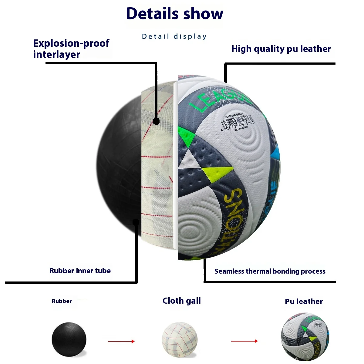 Balon De Futbol Balones De Futbol 4 Inch Soccer Ball Pu Leather Stuffed ...