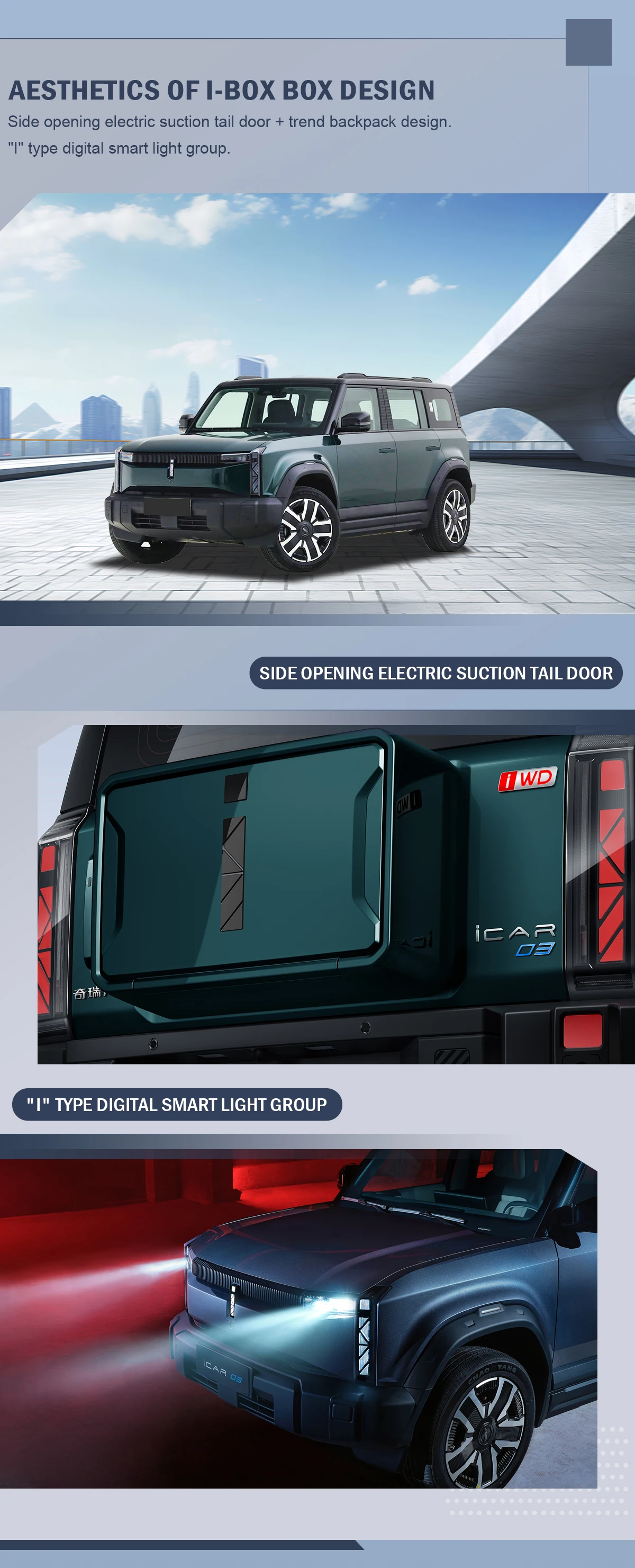 Chery Icar 03 2024 Model - 472KM Electric Car with AWD
