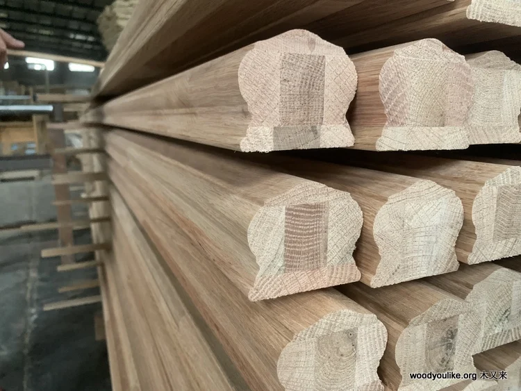 Red Oak Wooden Staircase Handrail – Solid Wood, 16ft Length, Ideal for ...