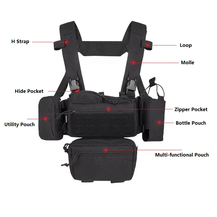 Kango Outdoor Manufacturer Tactical Vest Pack Utility Chest Rig ...