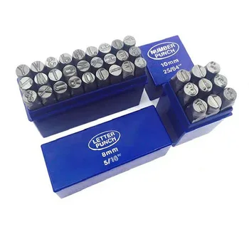 Low Stress Round Face Letter And Number Stamp 2/3/4/5/6/7/8/10/12mm ...