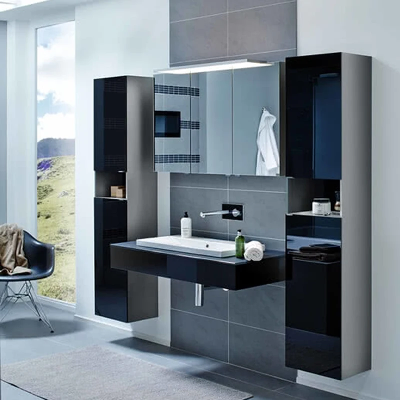 Hotel Floating Wash Basin Light Cabinet Set Bathroom Vanity Apartment ...